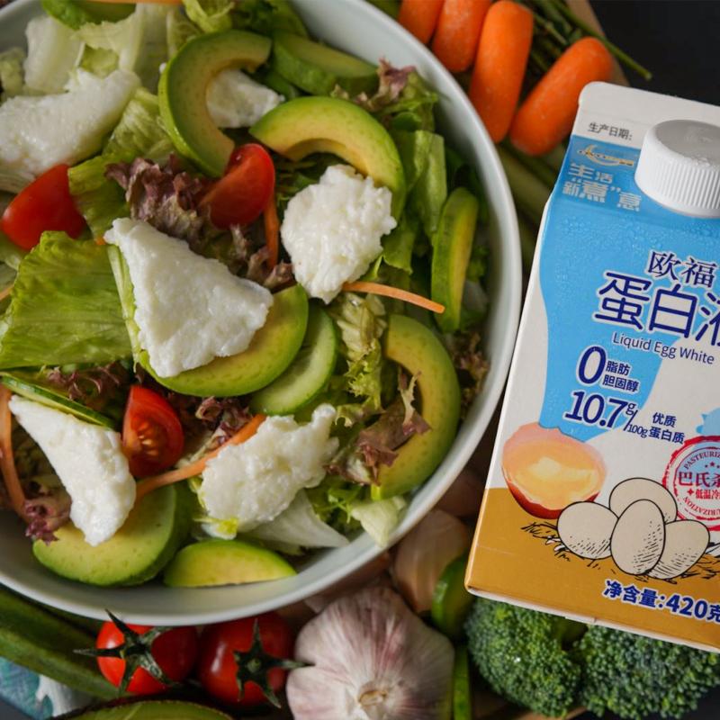 OVODAN/欧福蛋白液鸡蛋清家用烘焙健身轻食0脂肪0胆固醇420g*3【种草 评价】- 抖音